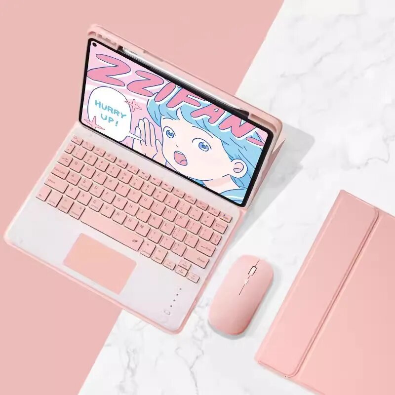 Чехол для планшета Honor с клавиатурой Honor Pad X8a 11, Pink mouse