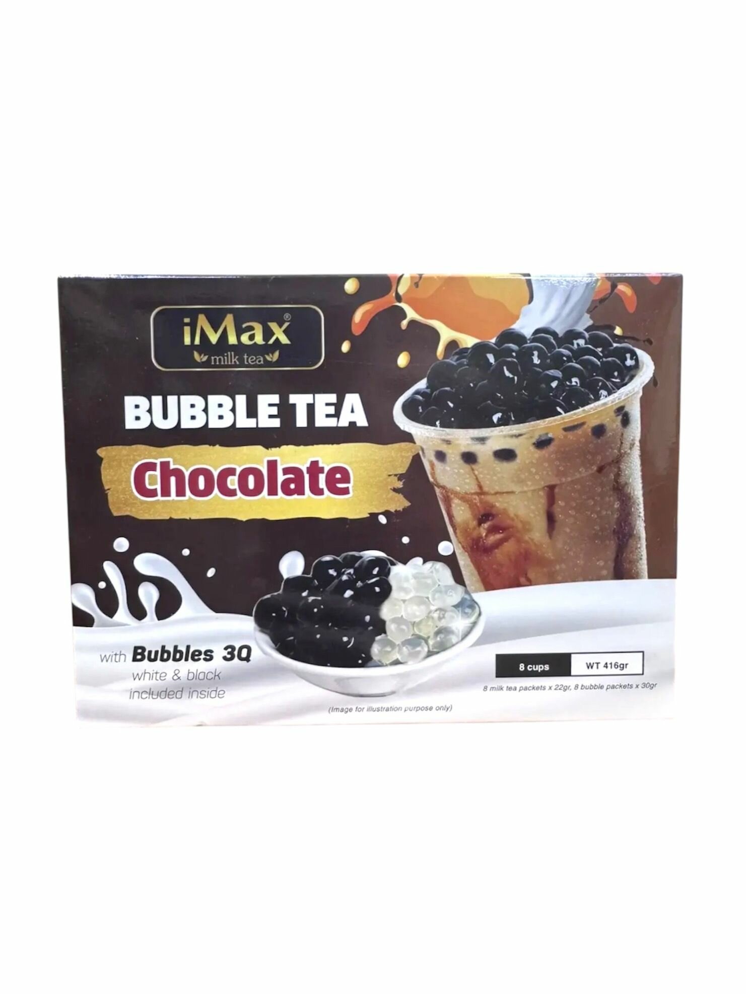 IMAX Бабл Ти Чай с шариками тапиока 8 шт вкус Шоколад