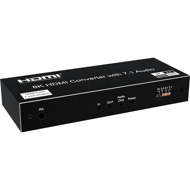 Konsenda Аудиоэкстрактор HDMI 8K 7.1ch with EU Power supply