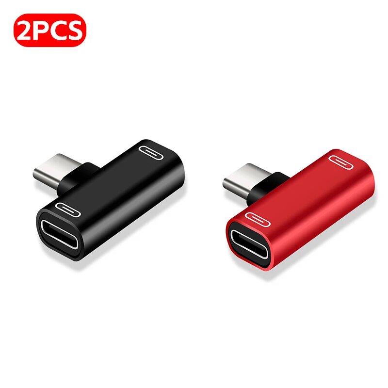 2/1 шт. USB-разветвитель типа C «папа» на двойной адаптер типа C «мама» 2IN1, зарядное Mixed E-2PCS