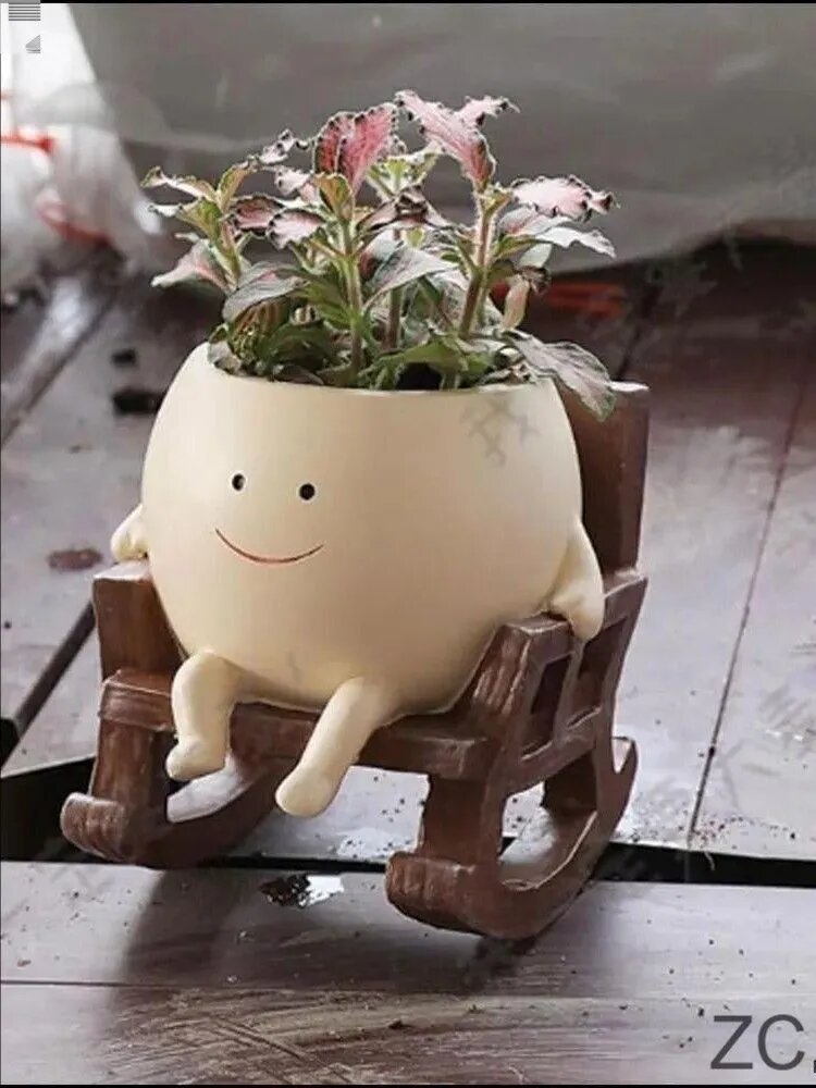 Вазон для цветов 10.5 см, 1 шт, цвет белый, бежевый, керамика, настольный