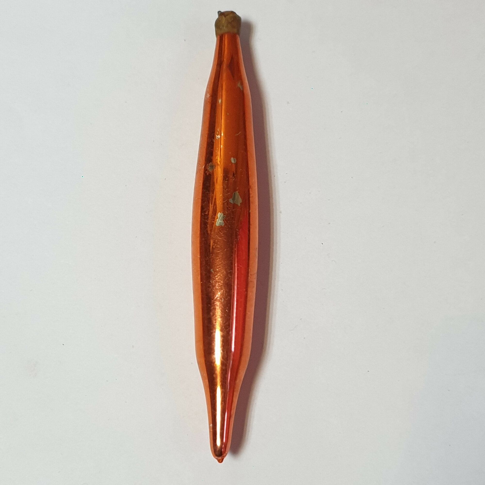 Елочная игрушка сосулька. Стекло, винтаж СССР