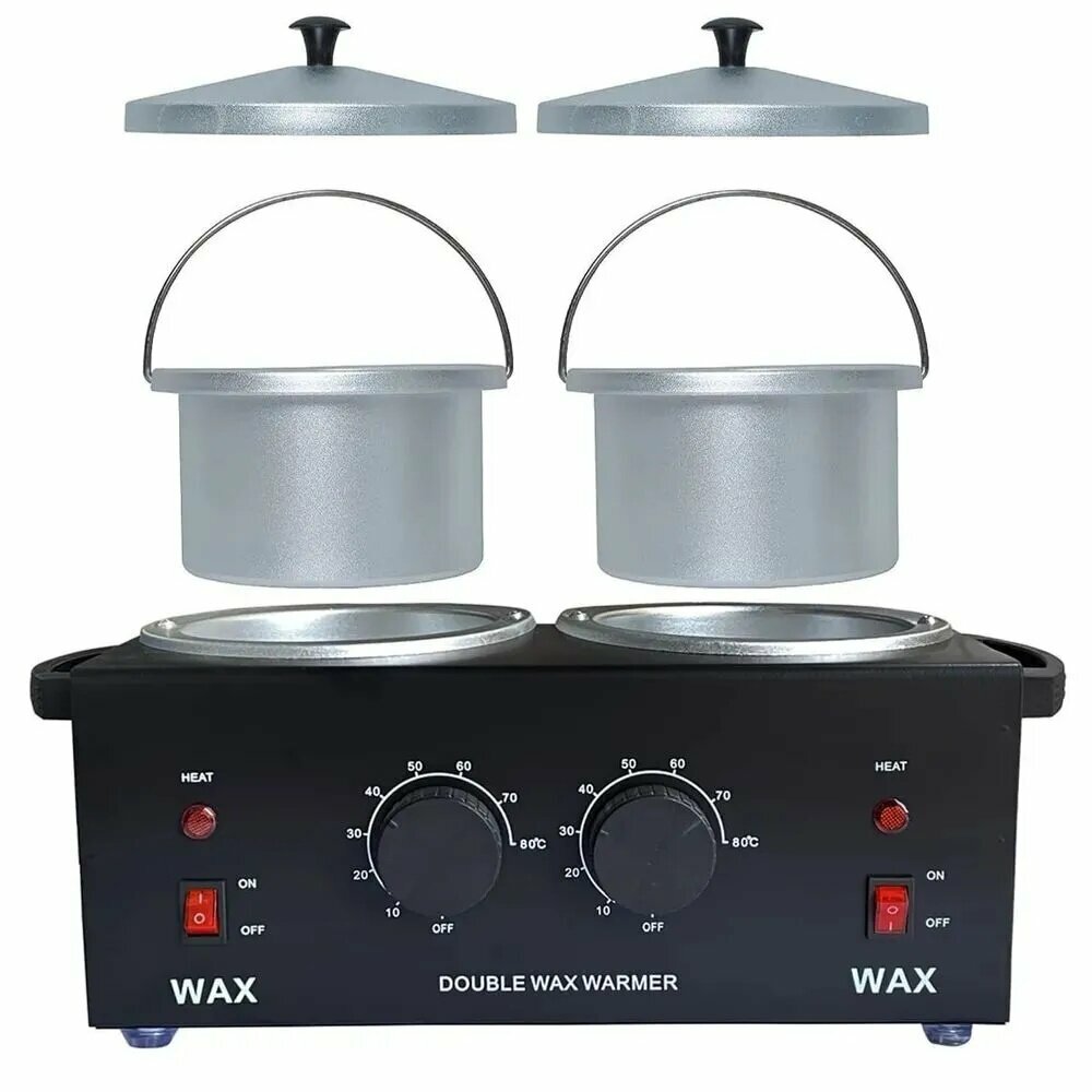Воскоплав двойной с терморегулятором Double Wax Warmer, 2x400 мл