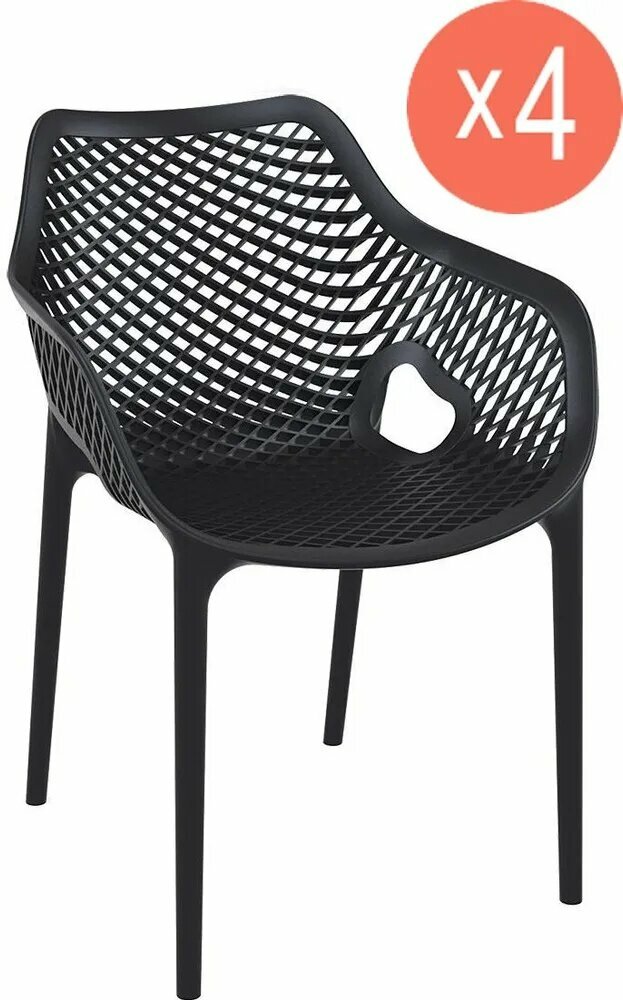 Siesta exclusive Садовое кресло, Стеклопластик, 57х60х81 см, 4 шт