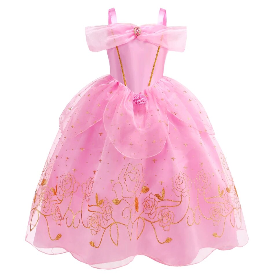 Платье оllobebe Спящая красавица розовое для девочек 2-10 лет 7-8T Tag-140, Sleeping Beauty