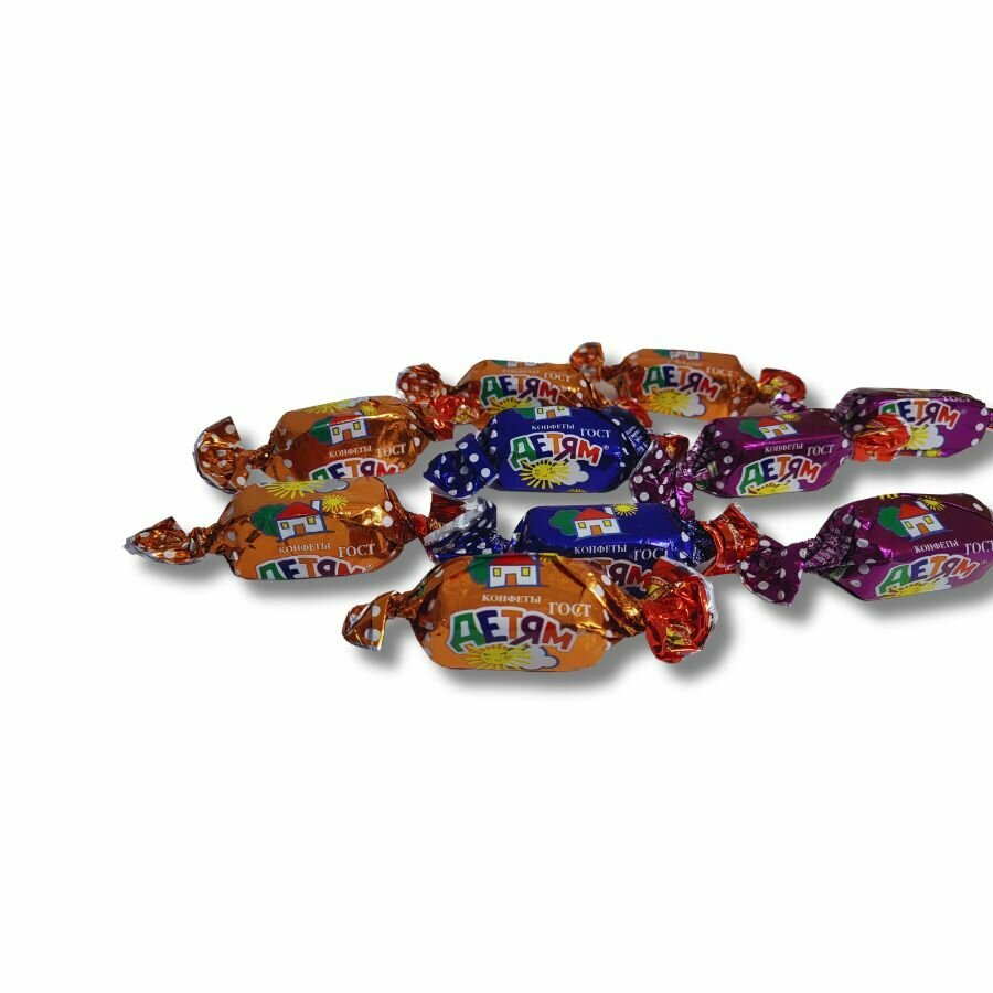 Конфеты "Детям" с загадками, молочная помадная начинка, 1000 гр