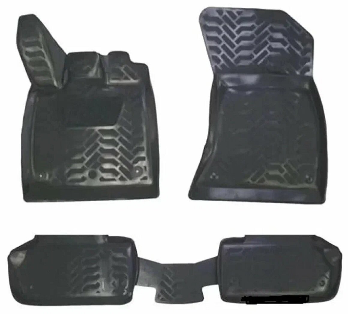 Audi Q7/Q8 (4M) (2015-) модельные коврики в салон (3D с подпятником, 5 мест)(Крепеж4)