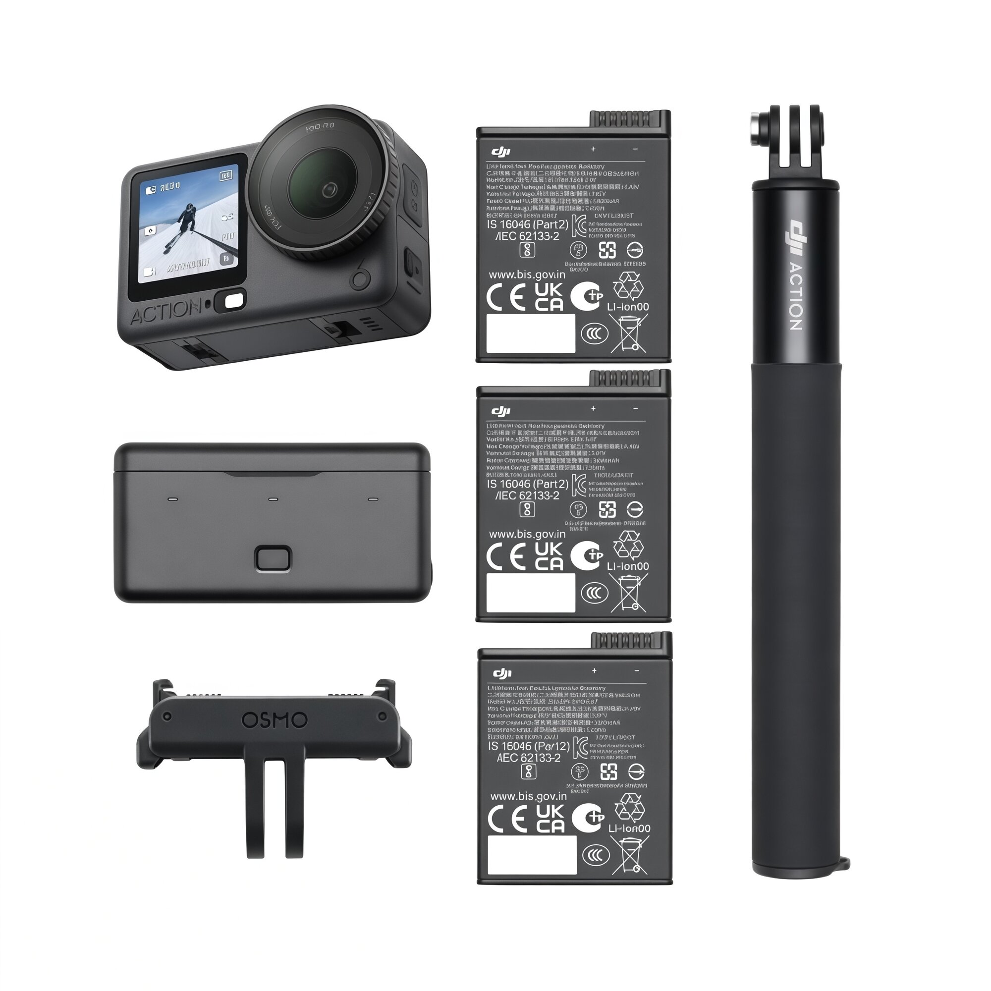 Экшн-камера DJI Osmo Action 6 Adventure Combo, 4K UHD, экстрим-съемка 4K, стабилизация, водозащита