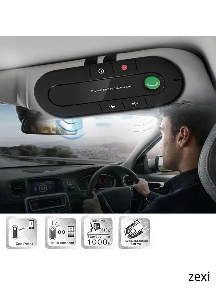 Автомобильная Bluetooth-гарнитура с громкой связью Переговорное устройство для конференций