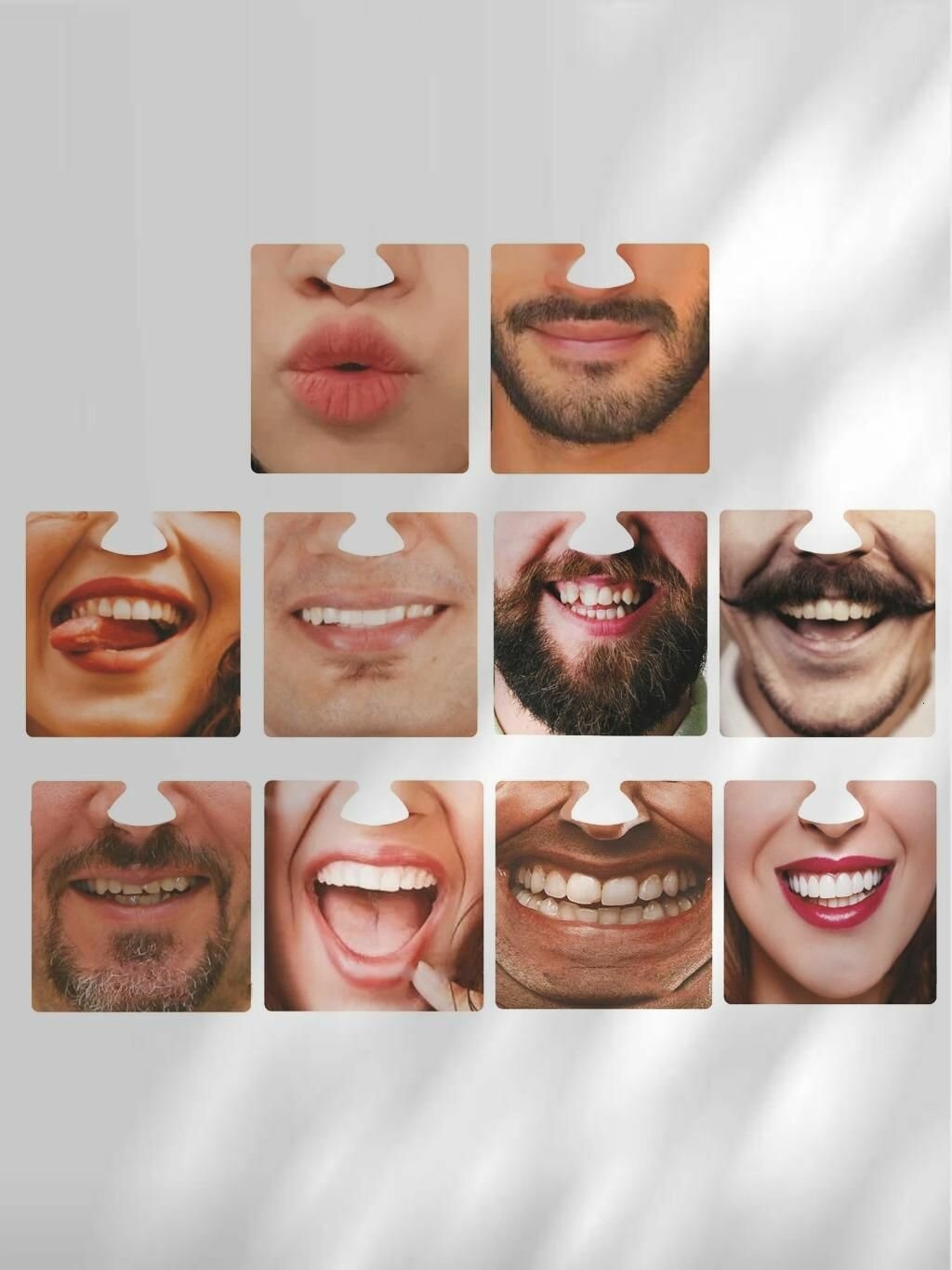 Набор из 10 бумажных подставок под чашки и масок