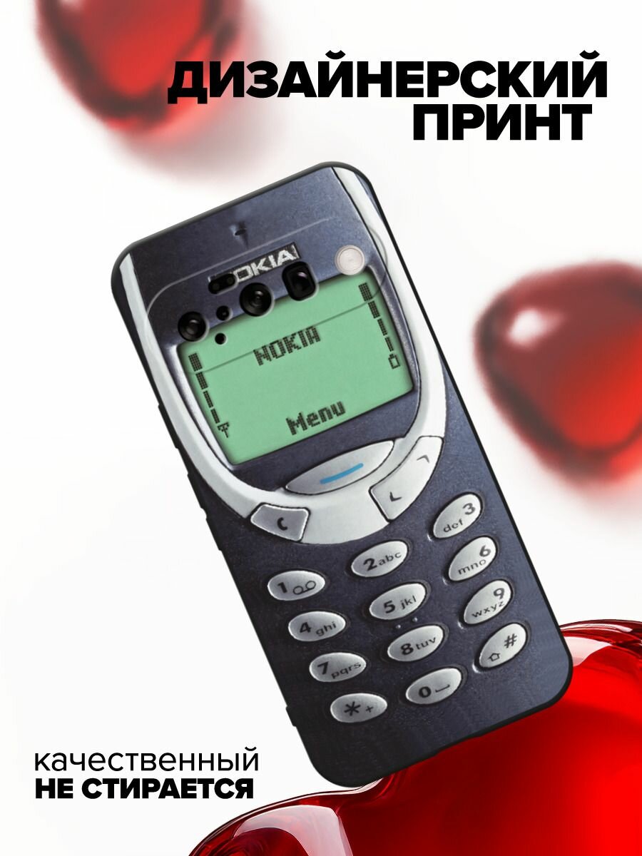 Черный матовый чехол на Google Pixel 10 / Гугл Пиксель 10 с принтом В виде Нокиа — фото 1