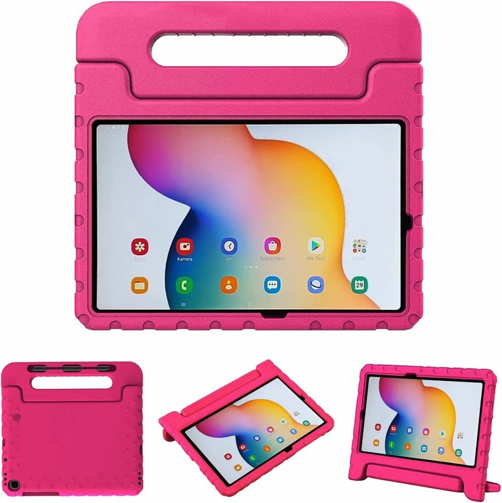 Чехол MyPads для Samsung Galaxy Tab S6 Lite 10.4' с ручкой, защита от ударов и царапин, розовый