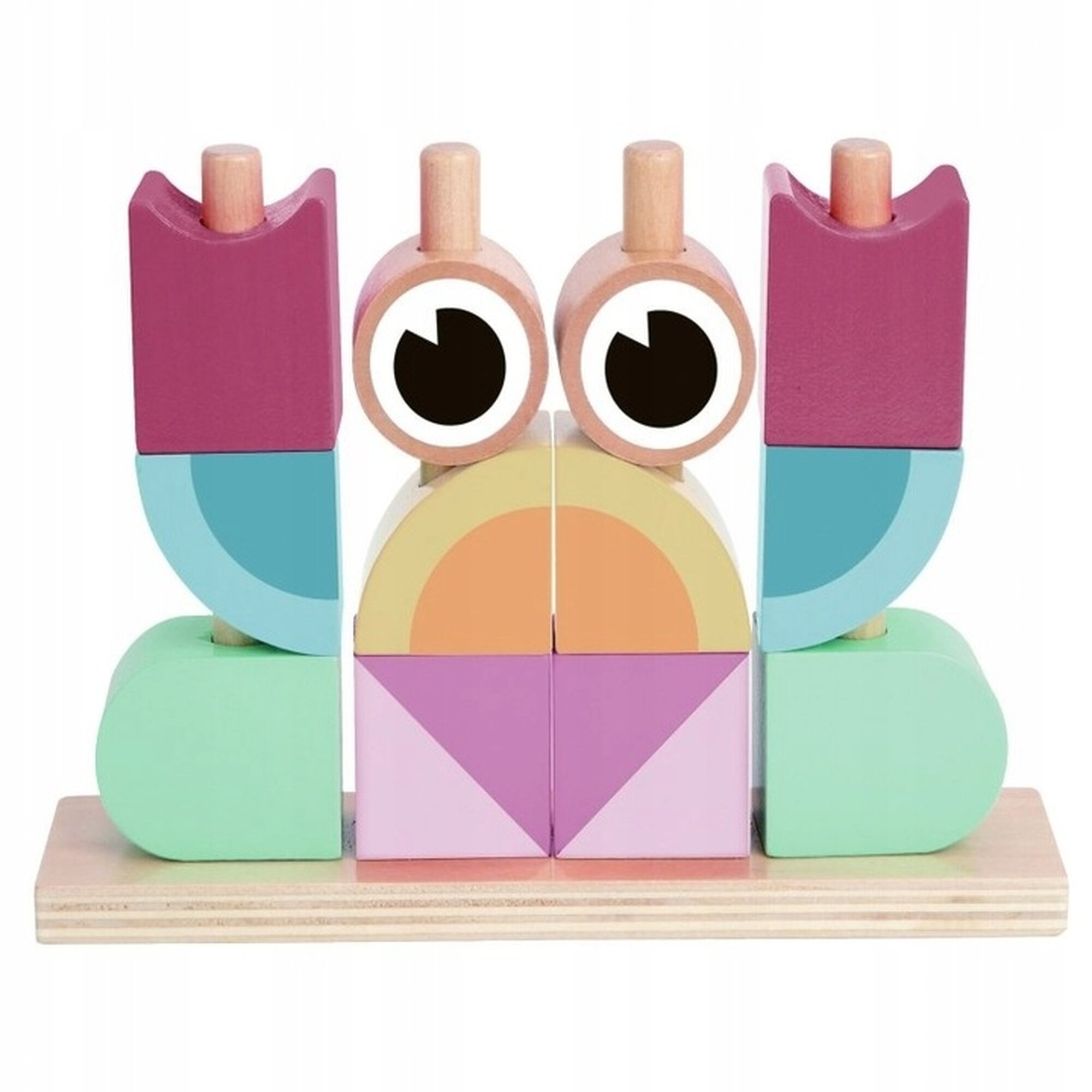 Развивающая игрушка Tooky Toy - Деревянная головоломка- конструктор в виде краба, 18 эл. - 6976831550189