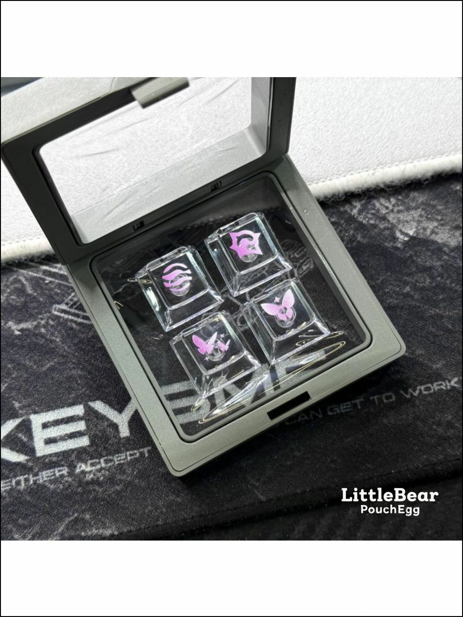 Эксклюзивные кейкапы OEM высоты для Валорант, набор Клов с четырьмя прозрачными иконками навыков