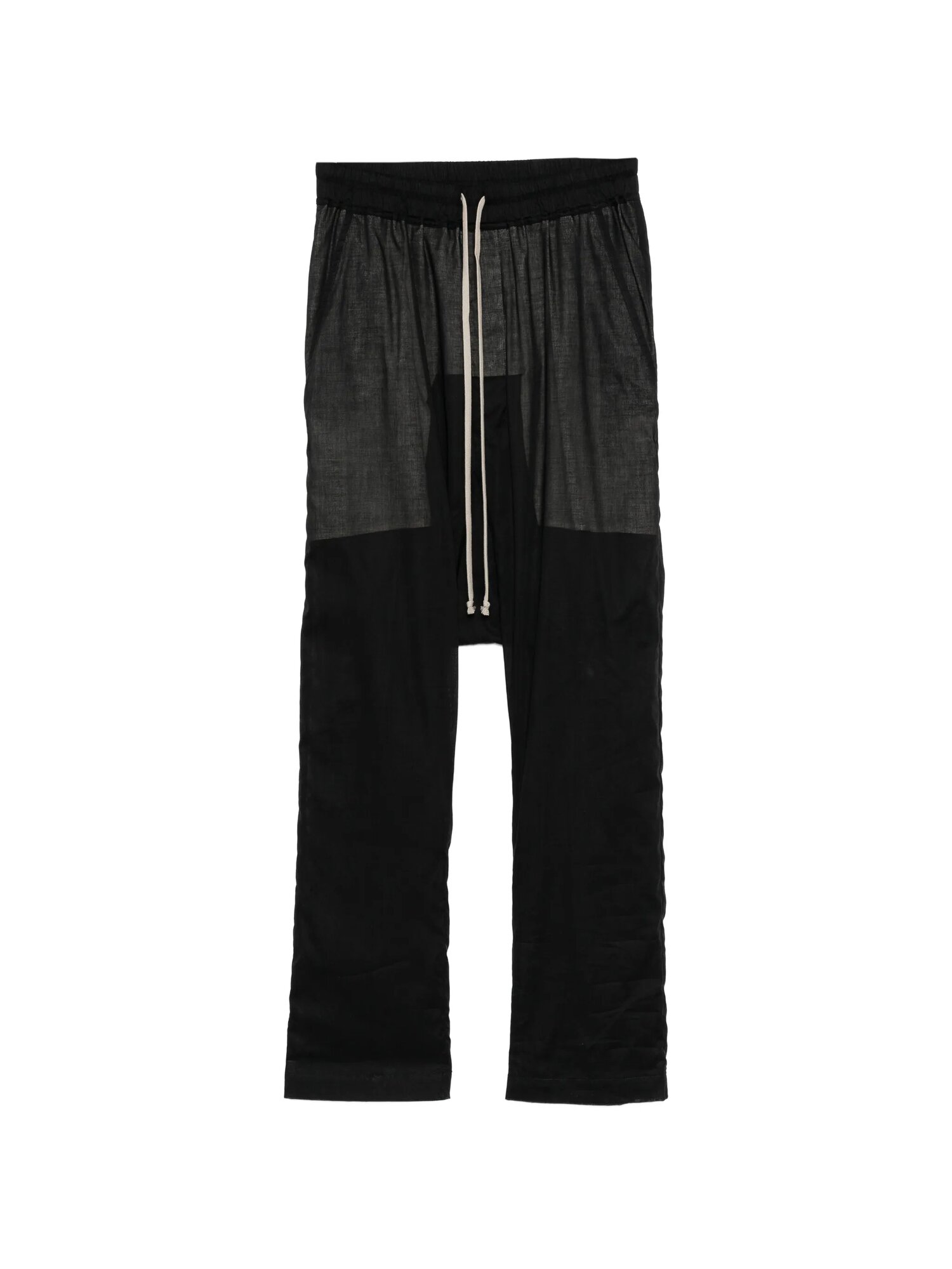 Брюки Rick Owens Drawstring silm trousers, размер 46, черный