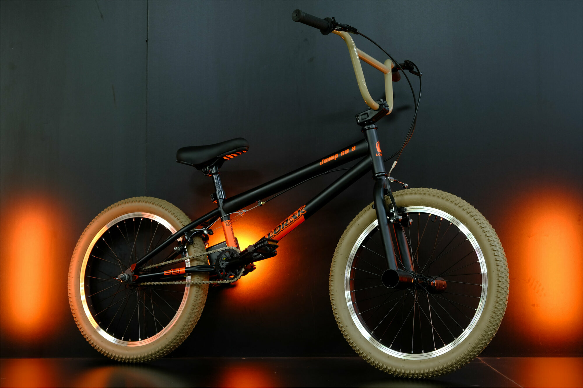Велосипед трюковой LORAK Jump Go 2 Матовый Чёрный под рост 135-170 см, двойной обод
