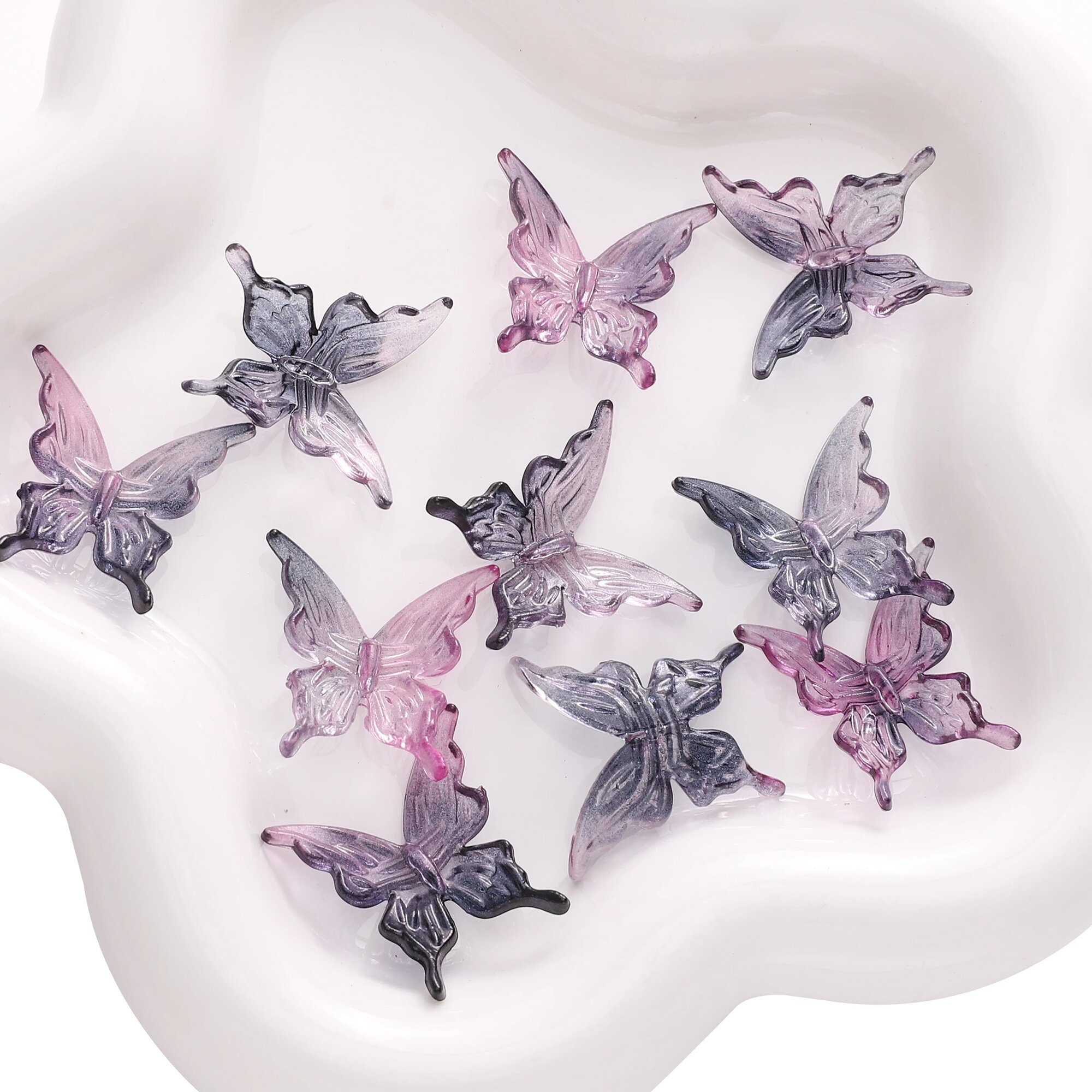 Акриловые бабочки для рукоделия, Цвет 02 Purple