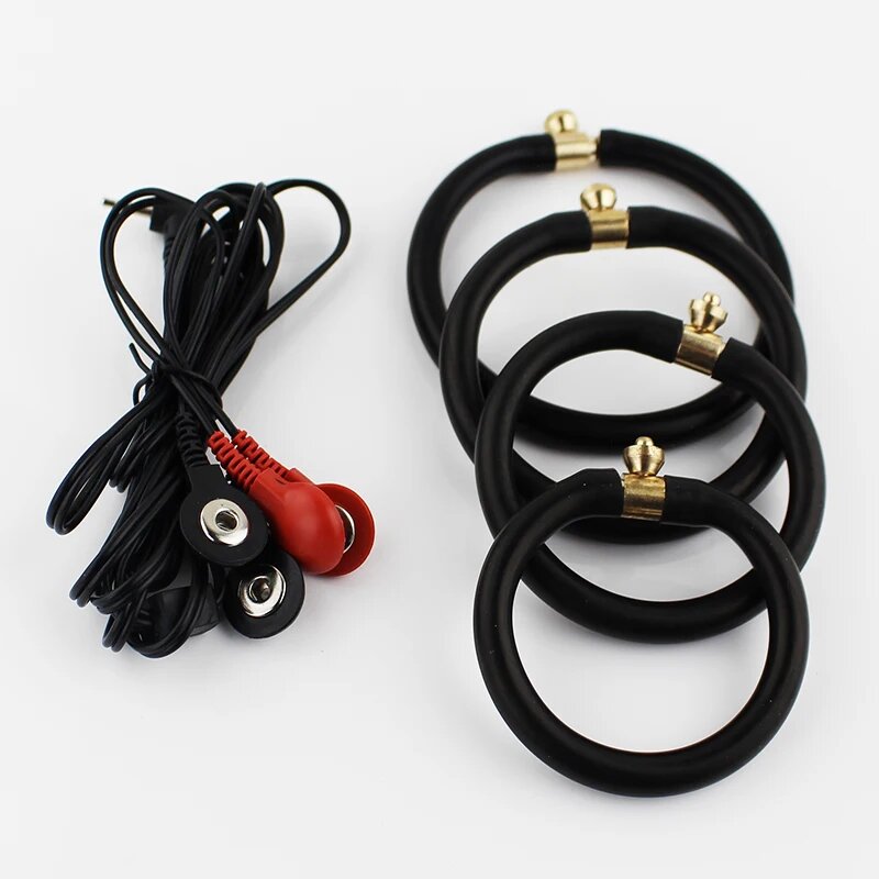 Анальная пробка с электрическим током, кольцо для пениса, уретральная пробка, секс-игрушки, два 13