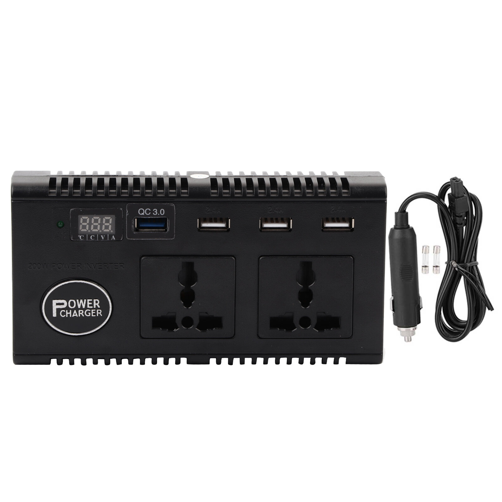 Инвертор 200W DC 12/24V - AC 220V с голосовым оповещением