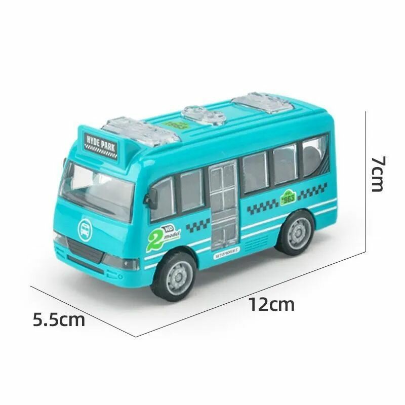 Игрушечный автомобиль-автобус, дверь можно открыть / синий