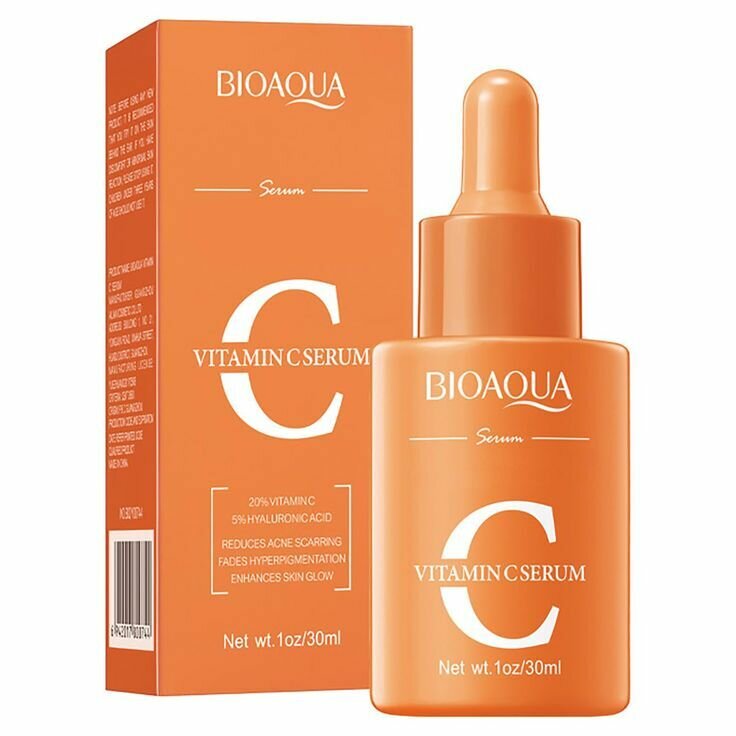 Bioaqua Сыворотка для лица с витамином С и гиалуроновой кислотой Vitamin C Serum, 30 мл.
