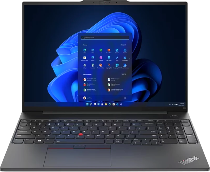 21M5S0JY00 Ноутбук 16" IPS WUXGA LENOVO ThinkPad E16 G2 black (AMD Ryzen 5 7535HS/16Gb/512Gb SSD/VGA int/FP/noOS)