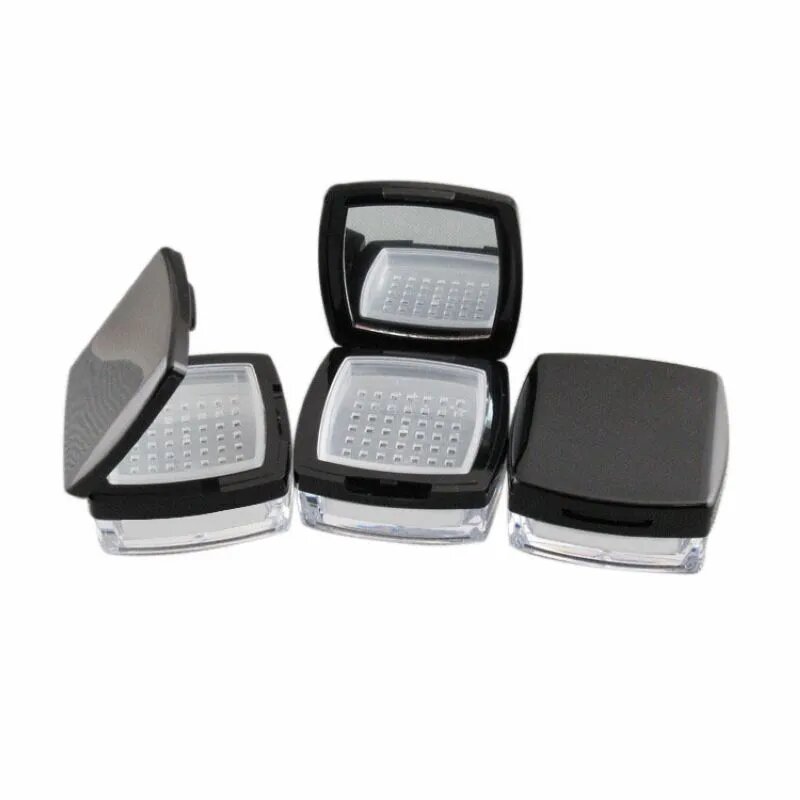 10 г Пустой Квадратной Косметической Рассыпчатой Пудры Для Просеивания Jar Контейнер Puff Box Case