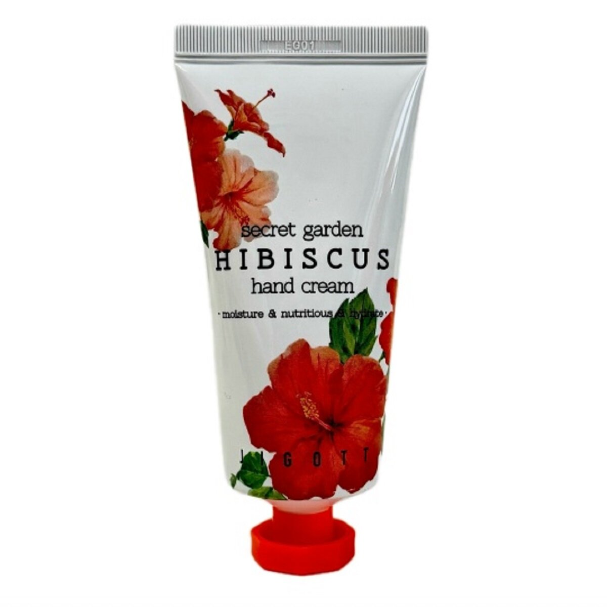 Jigott Питательный крем для рук с экстрактом гибискуса (100мл) Secret Garden Hibiscus Hand Cream