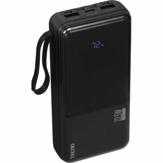 Внешний аккумулятор Tecno Pocket L201Q 20000mAh 22.5W 3A, черный (L201Q)
