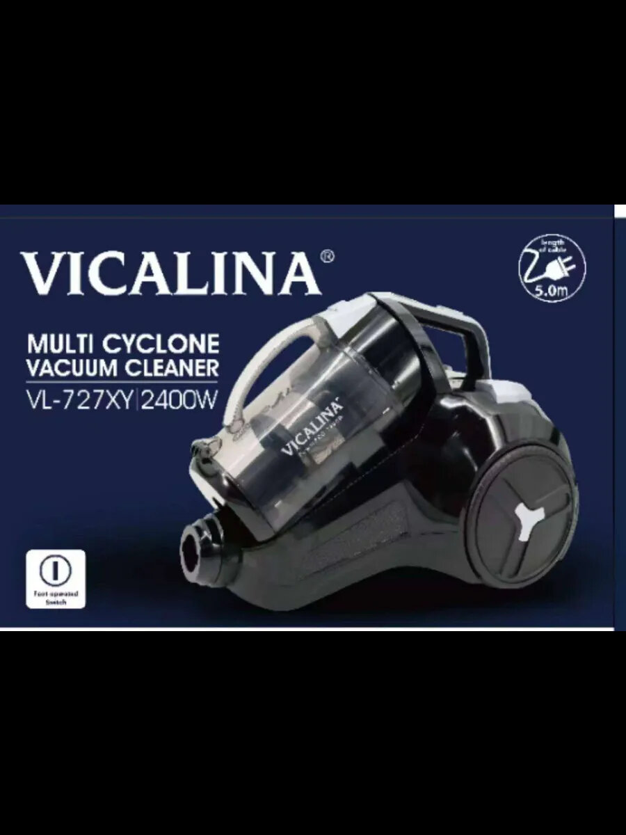 Многовихревой пылесос VICALINA VL-727XY 2400Вт контейнерный без мешка 5м шнур