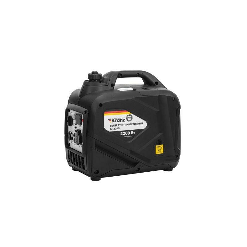 Генератор инверторный KR2200I 2.2кВт 230В 4л закрытый корпус ручной старт KRANZ KR-16-1141