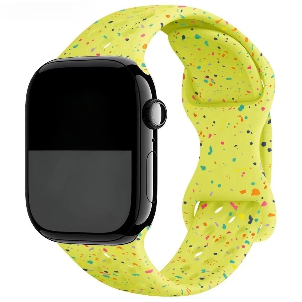 Силиконовый ремешок для Apple Watch Series 10 11 42mm, Lime