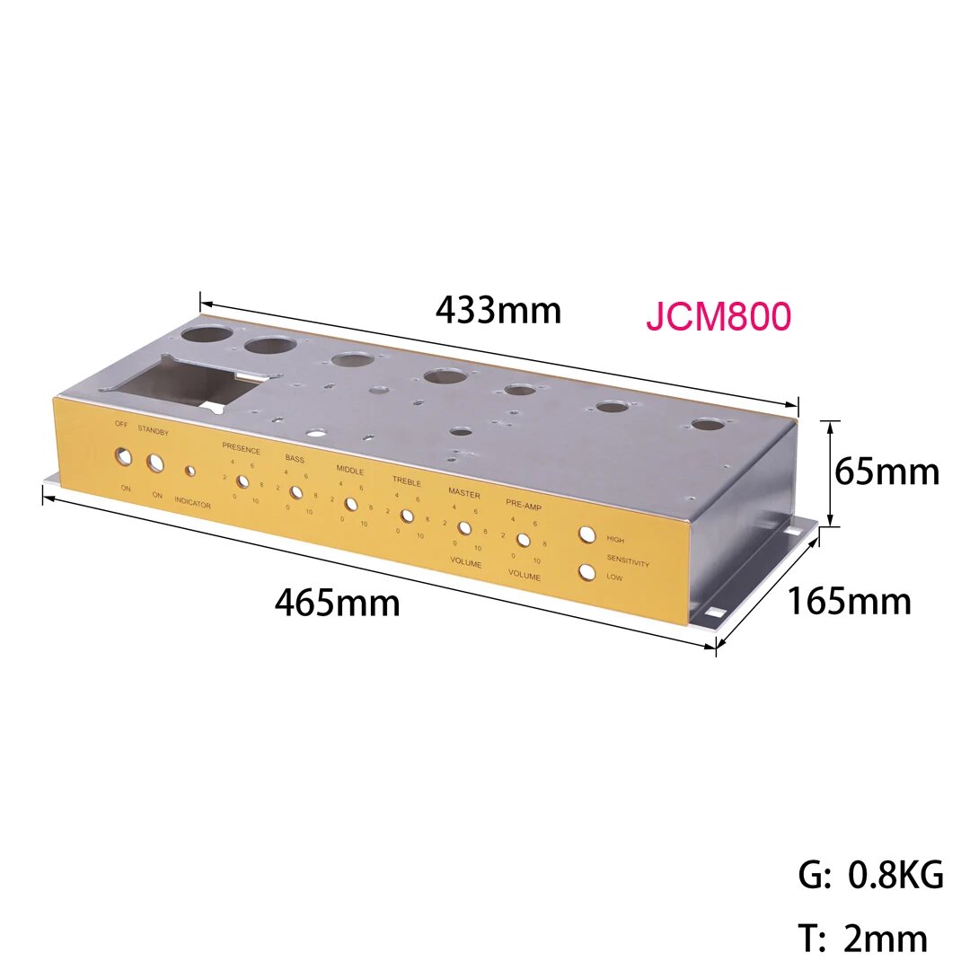 KDHLJIA JCM800 50 Вт алюминиевый гитарный ламповый усилитель DIY лицевая панель