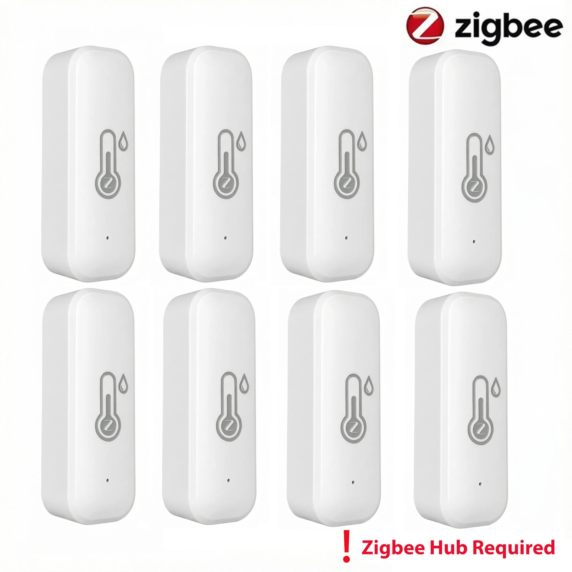 Умный беспроводной датчик температуры и влажности Tuya Zigbee, гигрометр, термометр, детектор, совместимый с Alexa Home Assistant z2mqtt