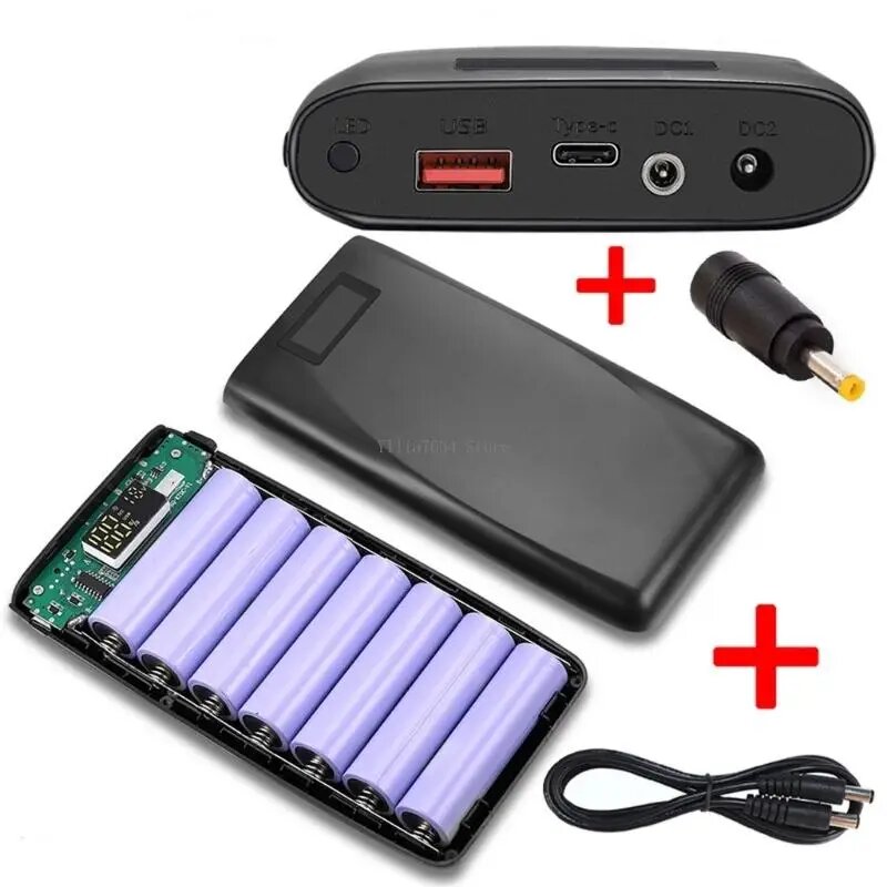Power Bank 7 слотов 18650, черный R6FC8NB902925-BK-B