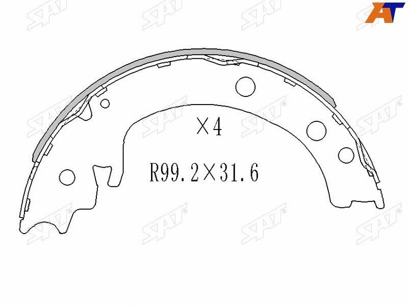 . SAT Тормозные колодки задние для SUZUKI GRAND VITARA 05-