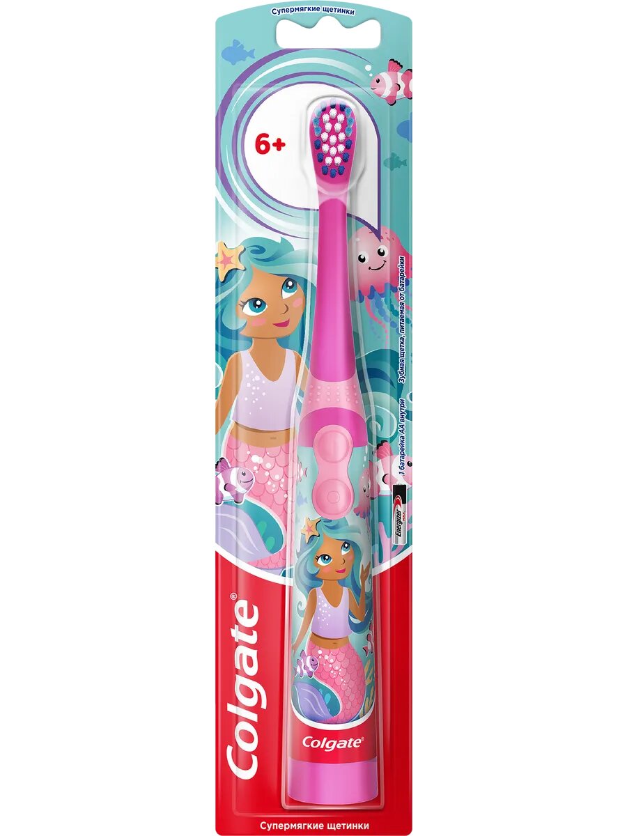 Зубная щетка детская COLGATE Mermaid StarSmile на батарейках