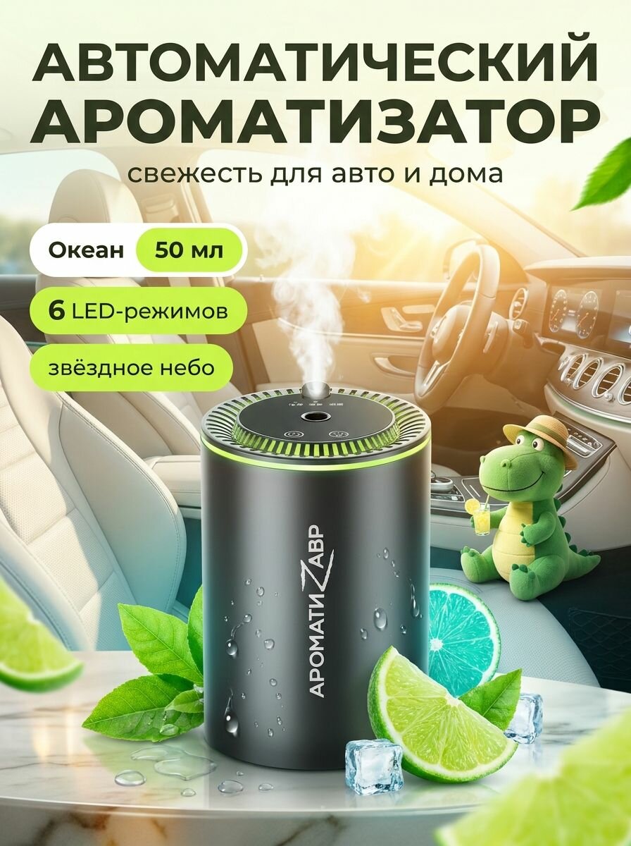 Ароматизатор для автомобиля автоматический, Океан 50мл.