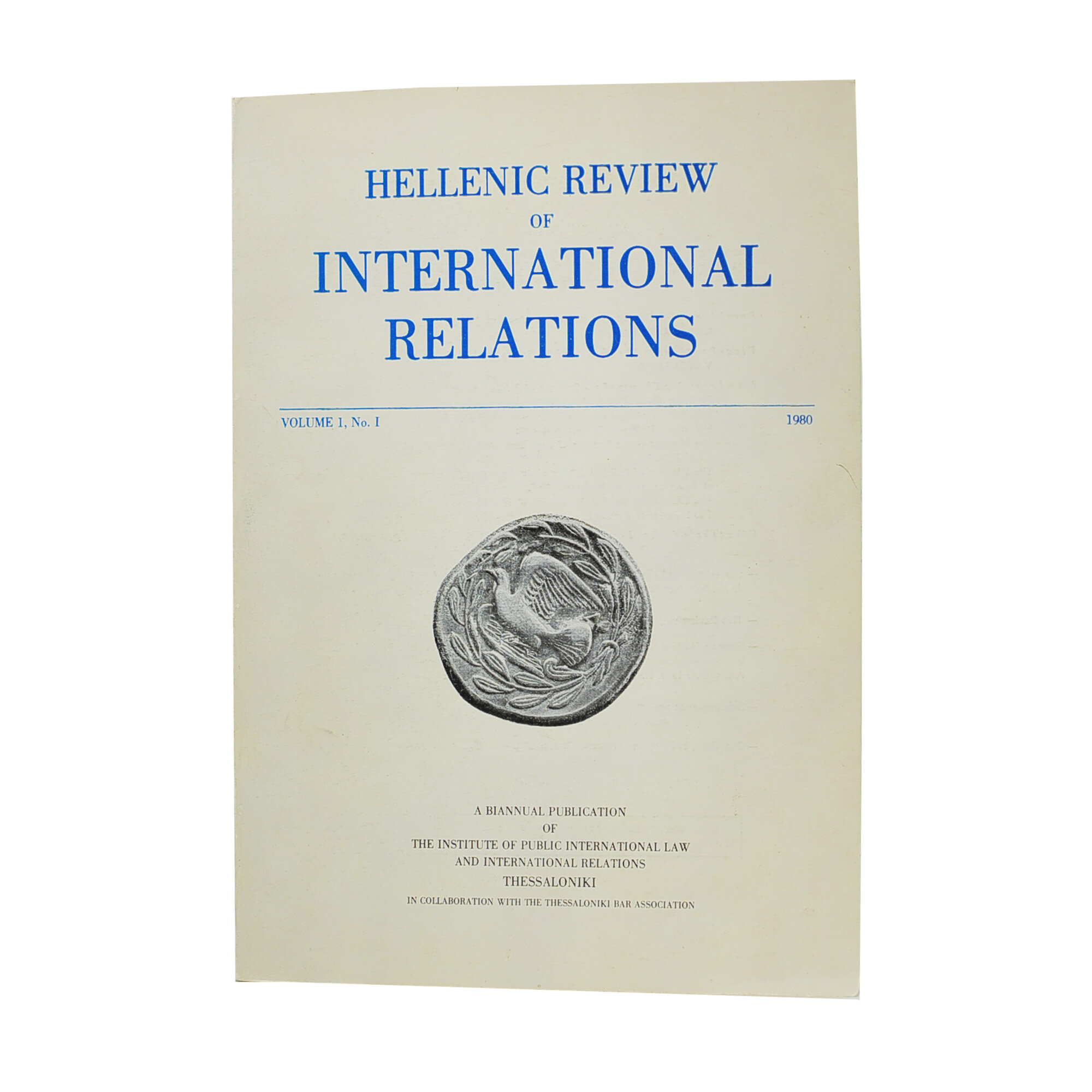 Hellenic review of international relations. Volume 1, No. 1.