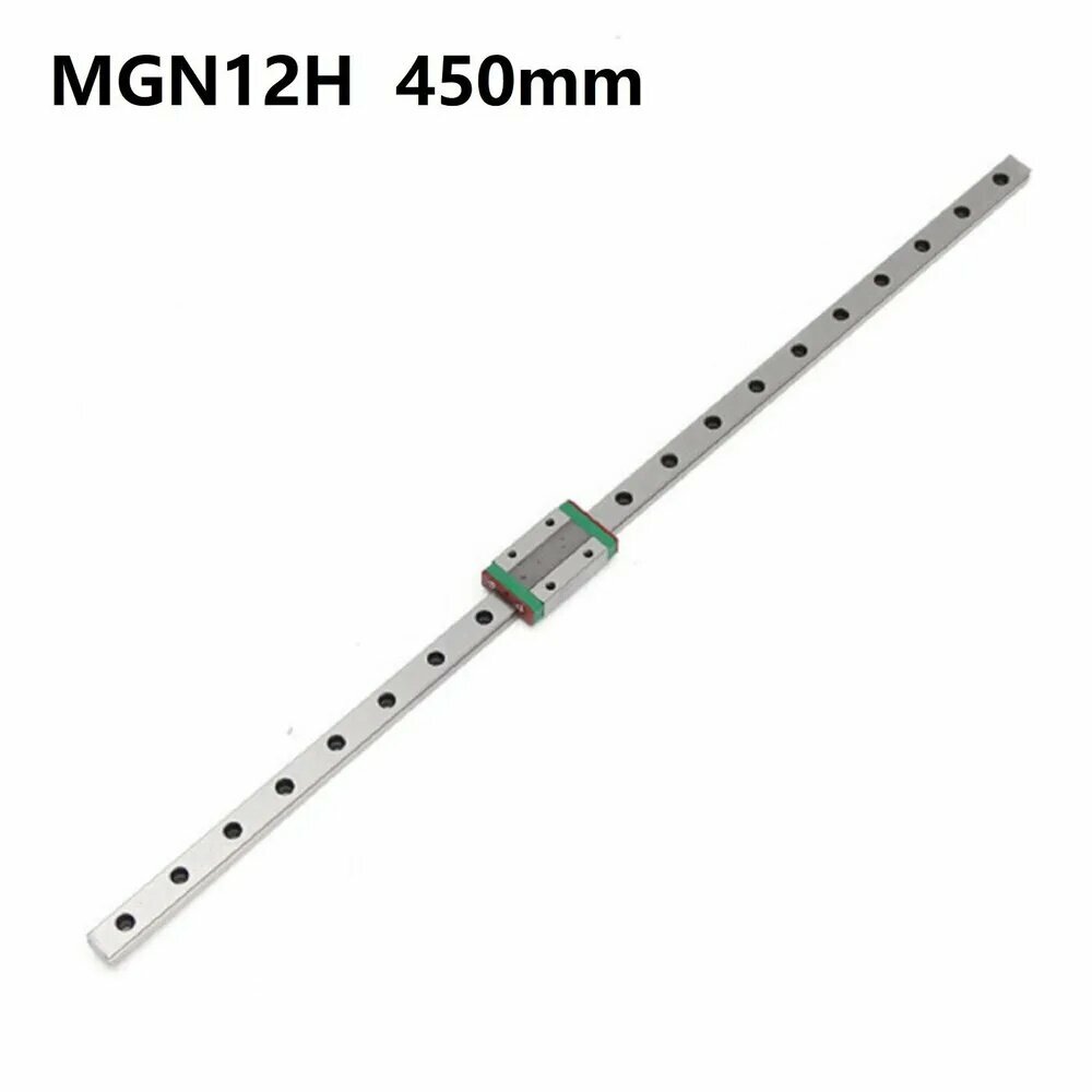 Линейная направляющая MGN12 450 мм с кареткой MGN12H для 3D-принтера, сталь подшипниковая, длина 450 мм, ширина 12 мм