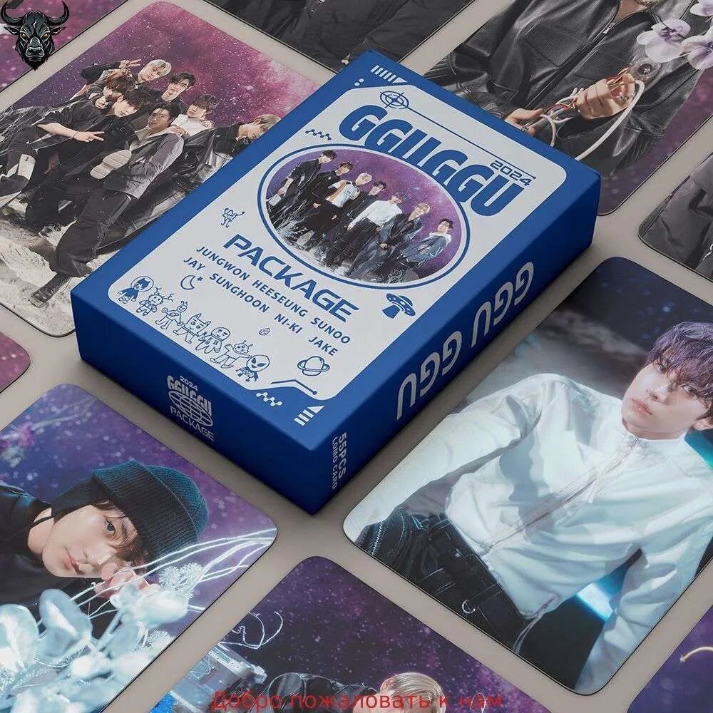 ENHYPEN LOMO карты 55 шт. 2024 GGU фотоальбом KPOP посылка поздравительный плакат идол подарок
