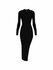 Платье courreges Ribbed-knit button-up dress, размер 38, black