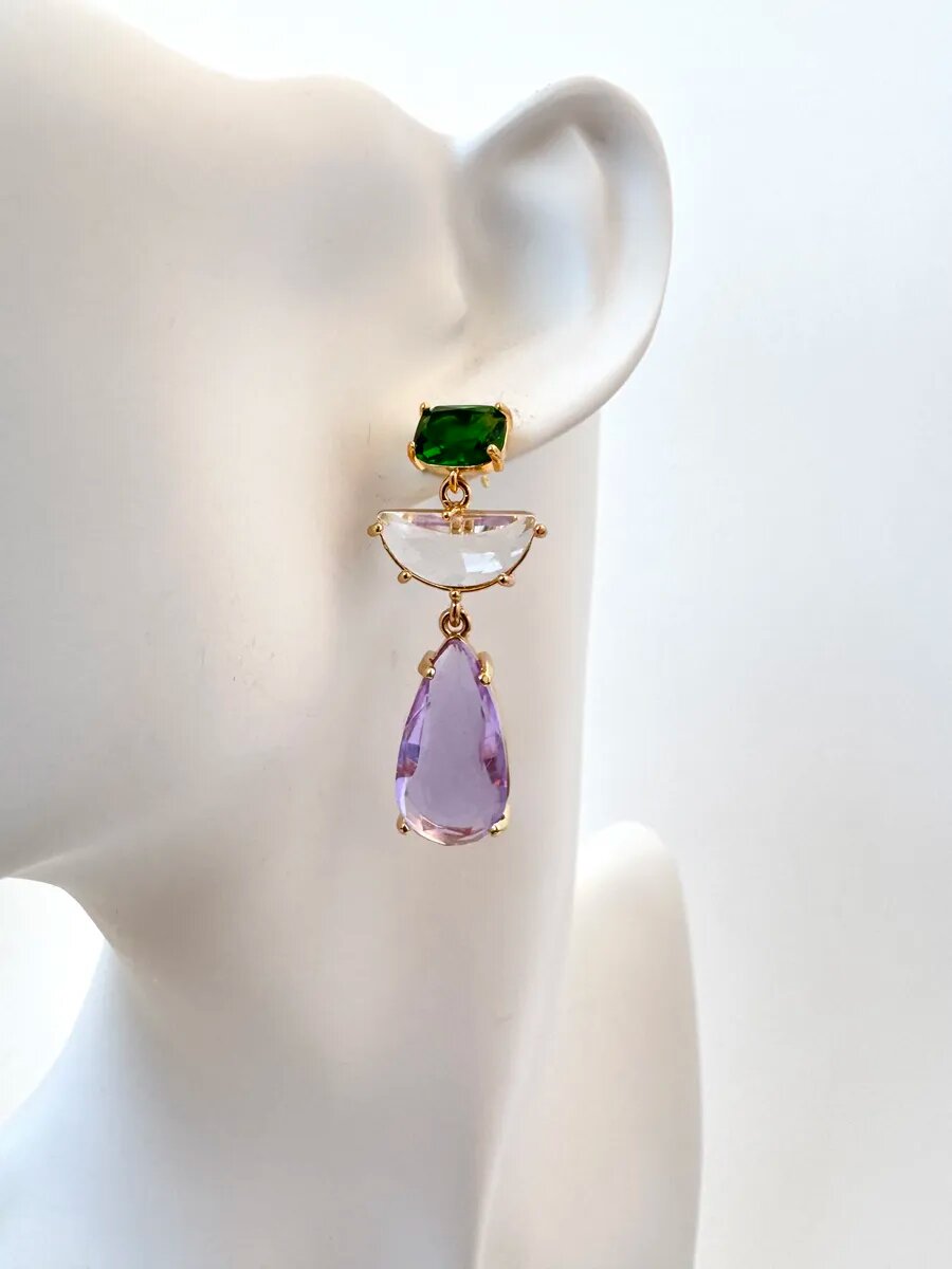 Серьги, фианит