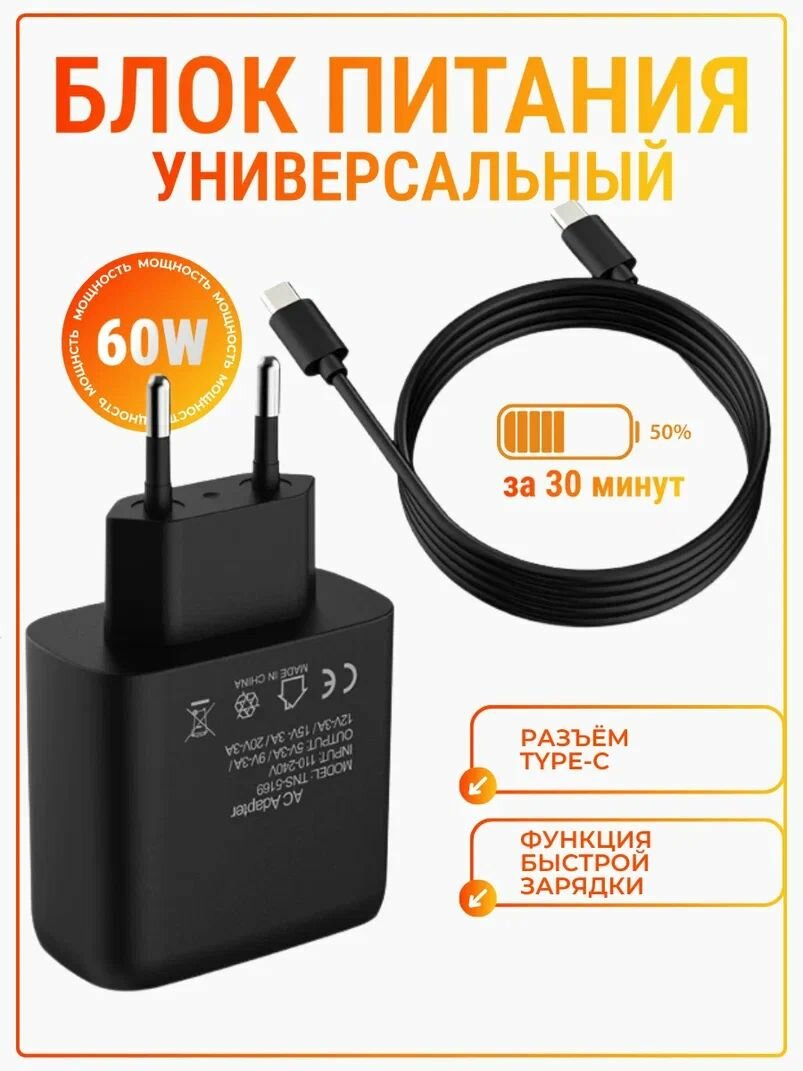 Блок питания (AC адаптер) DOBE для игровых консолей PS5 / Nintendo Switch 2 / Xbox