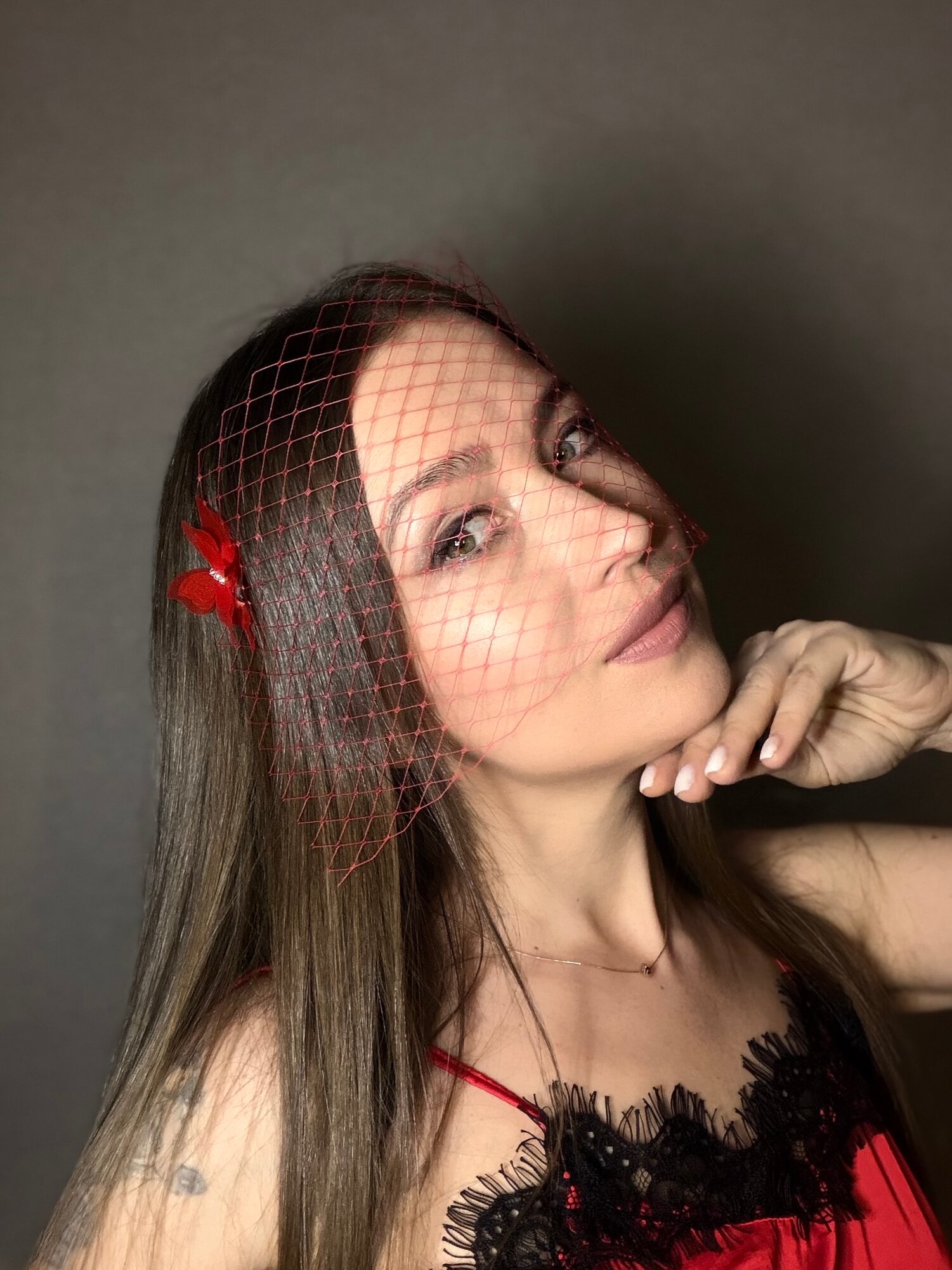 Вуаль сетка с бочками на лицо