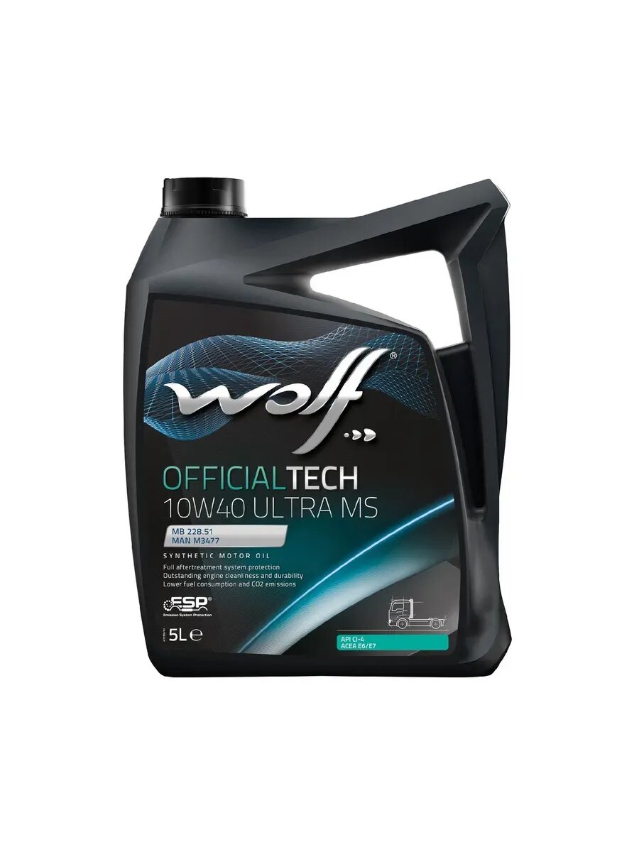 WOLF OFFICIALTECH 10W40 CI-4 ULTRA MS синт. (5L)