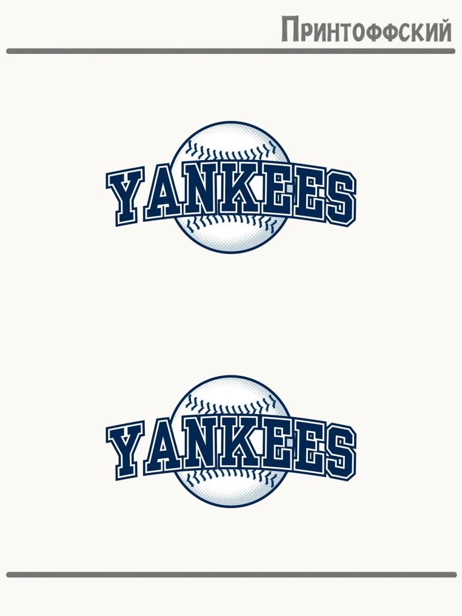 2-е (Две) Термонаклейки Yankees