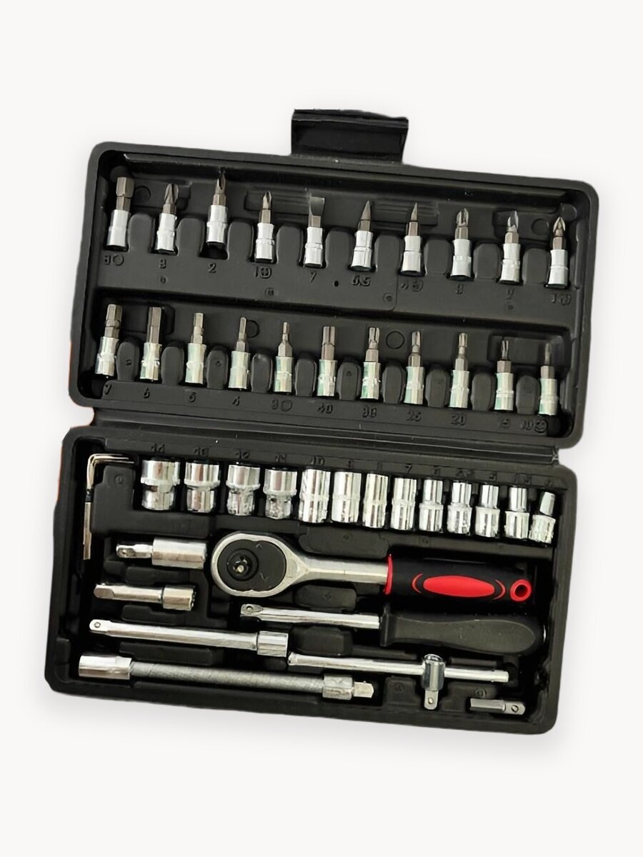 Набор инструментов 46 предметов Профессиональный, Cr-V сталь, для авто и дома