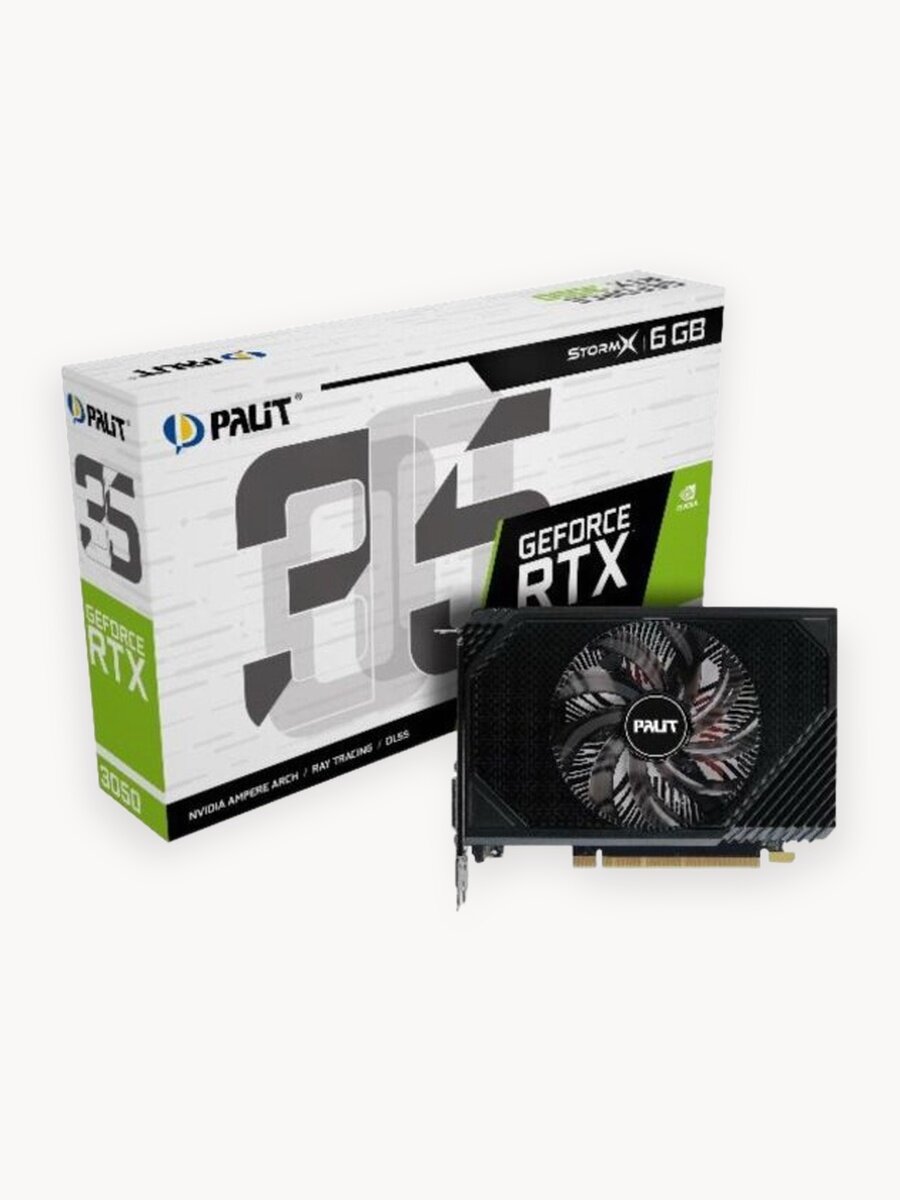 Видеокарта Palit GeForce RTX 3050 StormX 6G