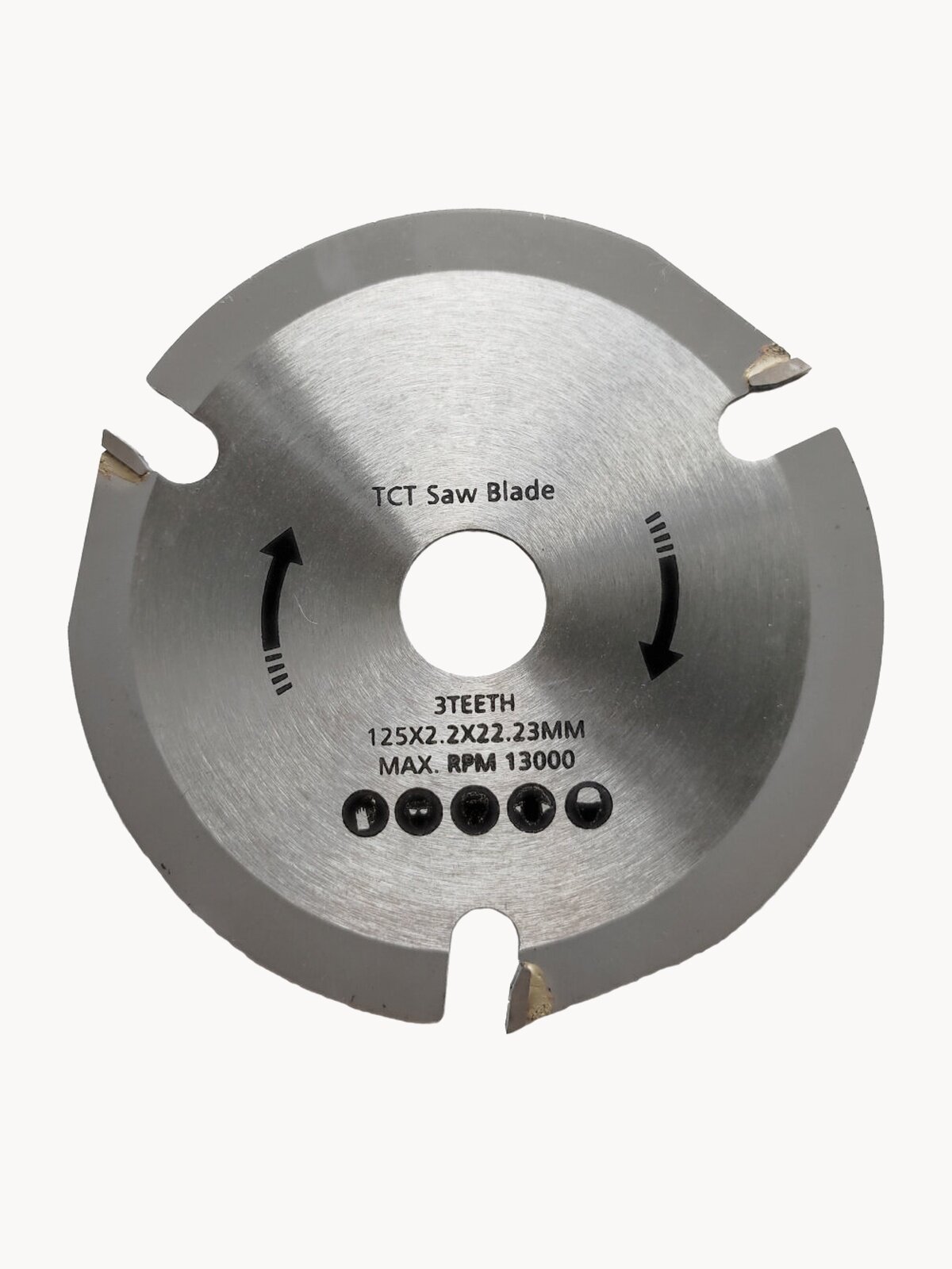 Универсальный пильный диск 125х22.23х3 для УШМ (дерево, газосиликат, гипсокартон, пластик)